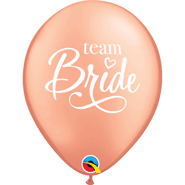 Team Bride Rose Gold Latex Baloni