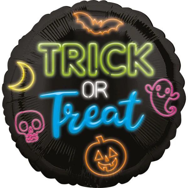 Neon Trick Or Treat folija balon