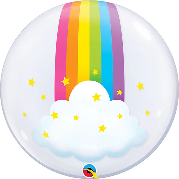 Rainbow Clouds Bubble Balon