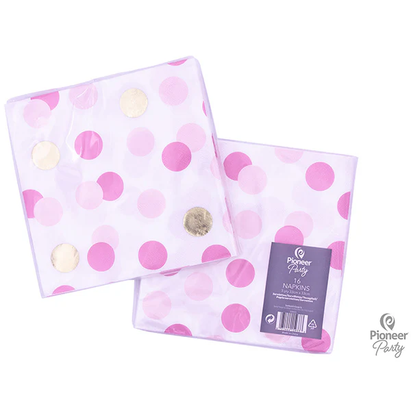 Pink & Gold Dots Salvete