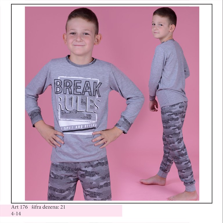 Pidžama za dečake „Break rules“