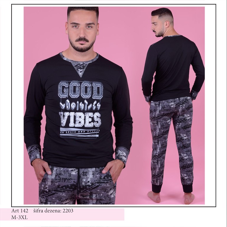 Muška pidžama Good vibes