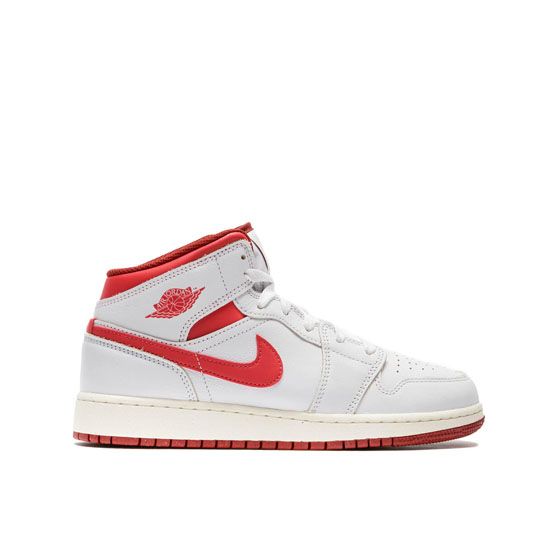 AIR JORDAN 1 MID SE 'WHITE DUNE RED' (GS)