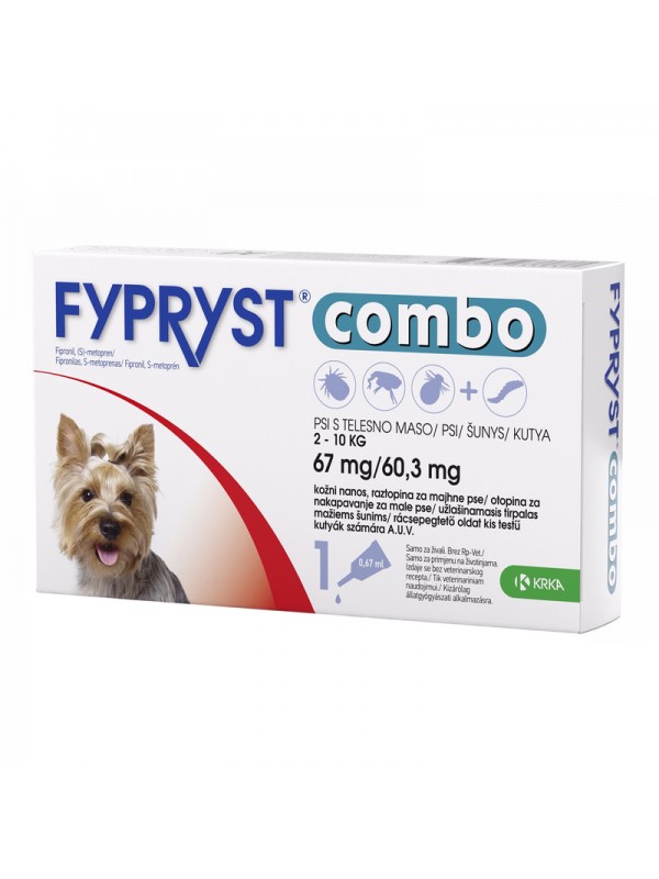 Fypryst combo 2-10kg, ampule za pse