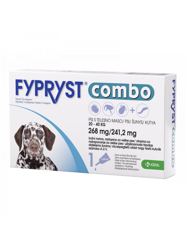 Fypryst combo 20-40kg za pse, jedna ampula, proizvod dostupan u radnji