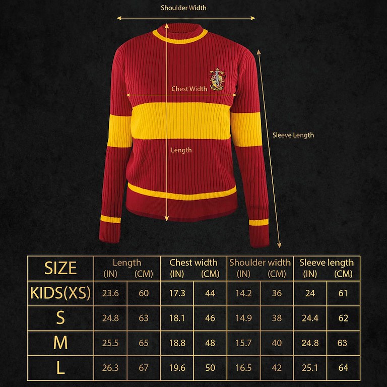 Harry Potter - Gryffindor Qudditch Sweater (XS)