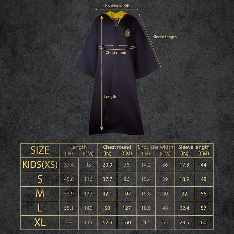 Harry Potter - Wizard Robe Cloak Hufflepuff (Kids)