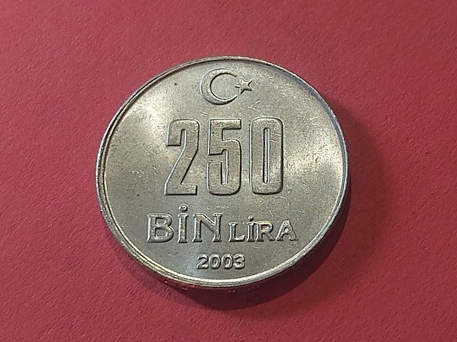 Turska  - 250 lira 2003 god