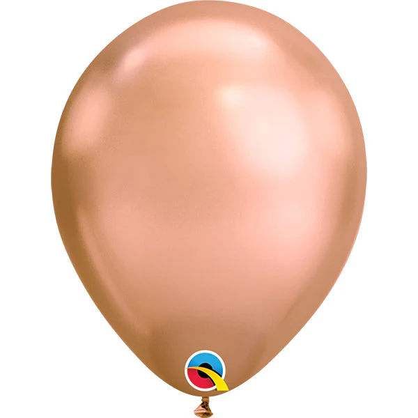 Chrome Rose Gold Latex Baloni