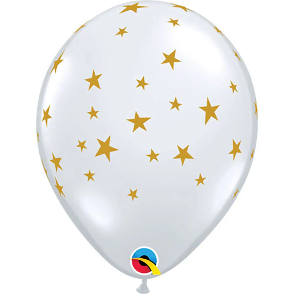 Clear Stars Latex Baloni