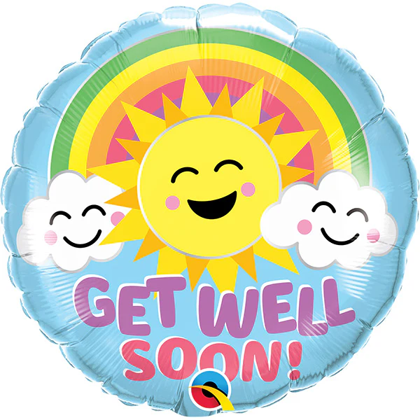 Get Well Soon Sunny Smiles Folija Balon