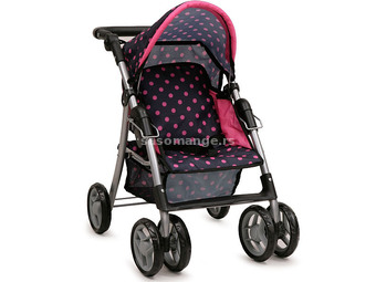 Cangaroo Kolica za lutku Pinky dots CAN6449