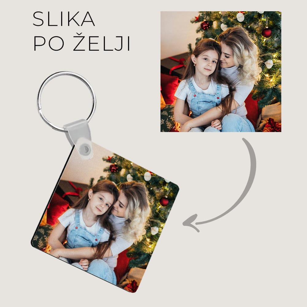 ČETVRTASTI PRIVEZAK SA SLIKOM PO ŽELJI