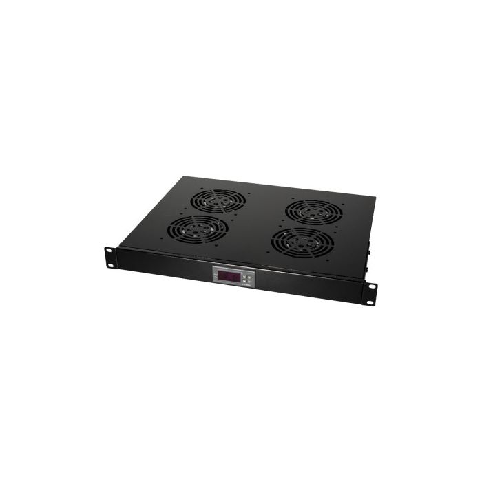Logilink ventilator panel sa 4 ventilatora i termostatom, 1U, 465 x 350, crni ( 4815 )