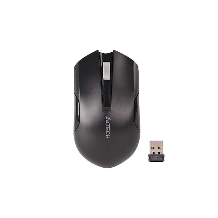 A4 TECH bežični miš G3-200N (Crni) Optički, 1000dpi, 2.4GHz, Simetričan