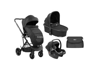 Kikka Boo Kolica za bebe Cherie 3in1 set sa autosedištem i tvrdom korpom Black KKB10185