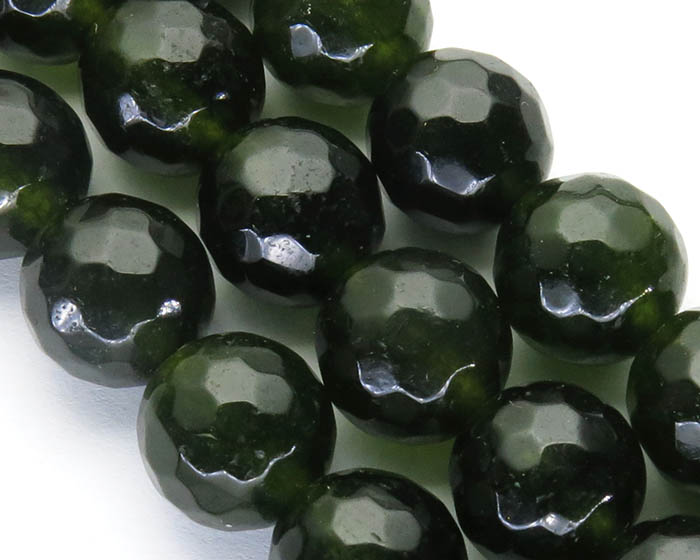 KAM12_Candi Jade 12mm Facet – (03) Dark Green (kom)