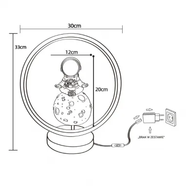 LED stona lampa Astronaut meditator ZUMA LINE