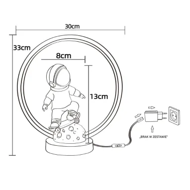 LED stona lampa Astronaut skejter ZUMA LINE