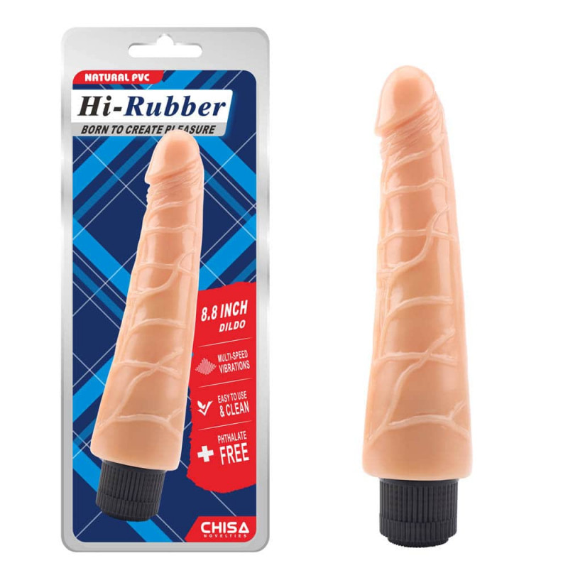 Silikonski vibrator sa izraženim venama i vibracijom CHISA00212 / 1101