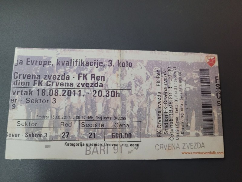 Crvena Zvezda - Fk Ren 18.08.2011.