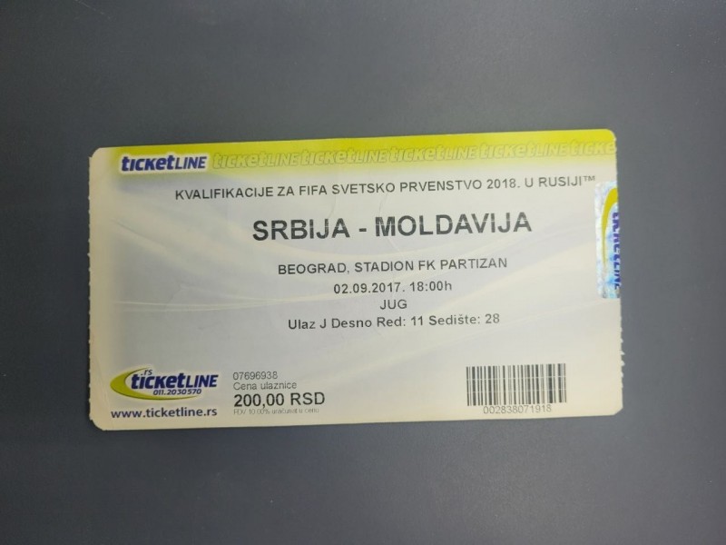 Srbija - Moldavija 02.09.2017.