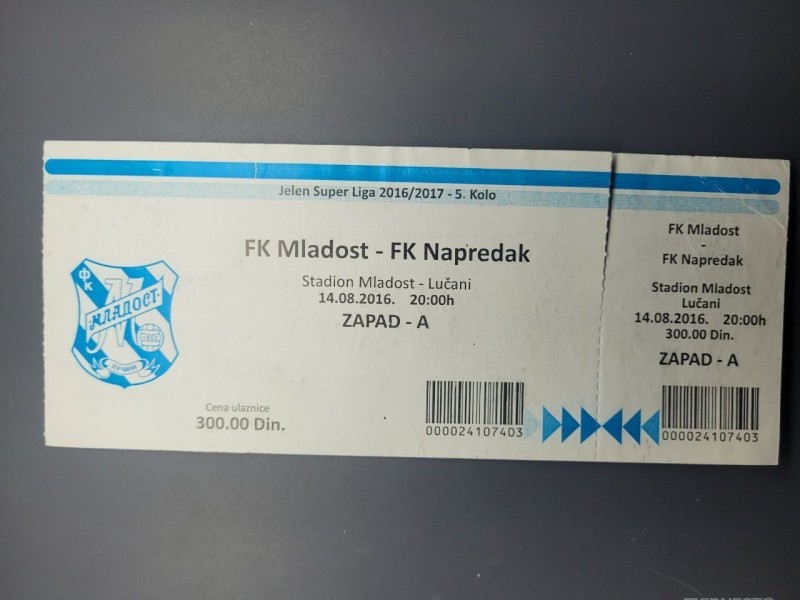 Fk Mladost - FK Napredak 14.08.2016.