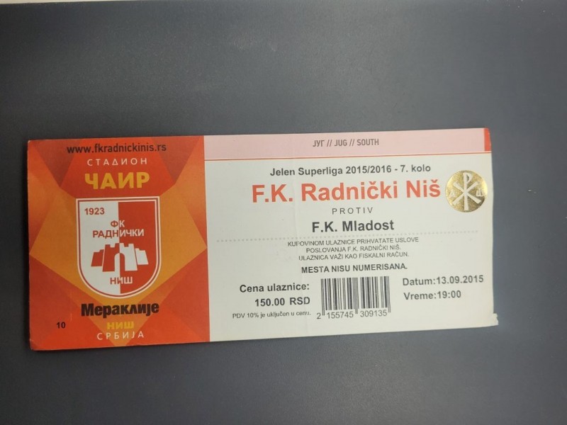 Fk Radnicki Nis - Fk Mladost 13.09.2015.