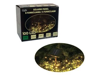 ***100 LED, solarni panel, 4,95 m, na baterije