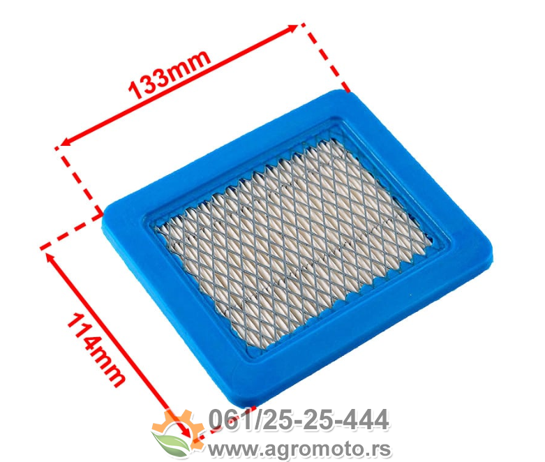 Filter vazduha Briggs & Stratton 3,5 do 5 KS Quantum 133x114x25 mm