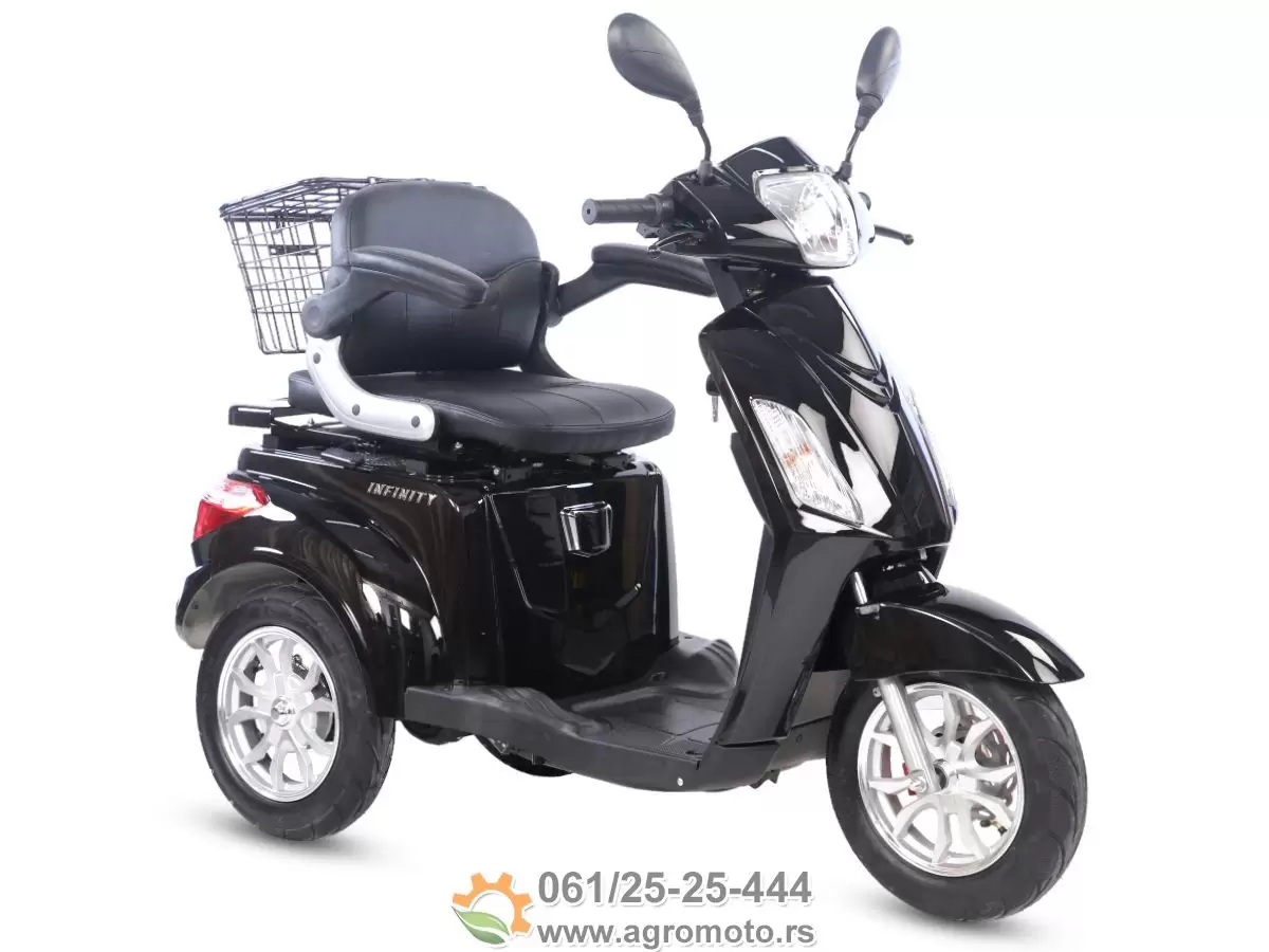 Električni tricikl INFINITY 1000W 60V 20Ah crna