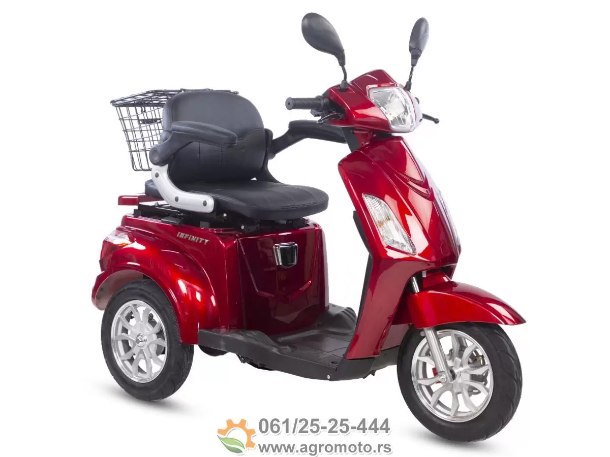 Električni tricikl INFINITY 1000W 60V 20Ah crvena