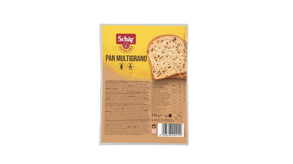 HLEB PAN MULTIGRANO BEZ GLUTENA, SCHAR, 250g