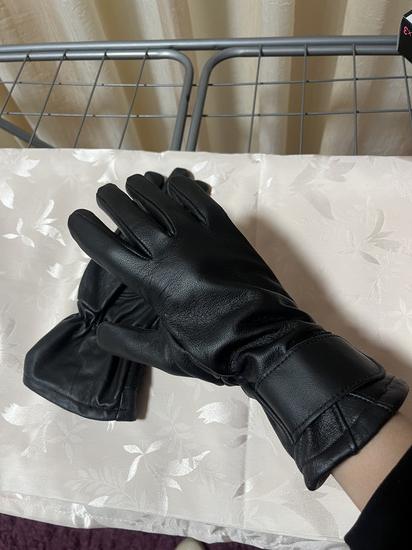 Crne kozne rukavice M/L