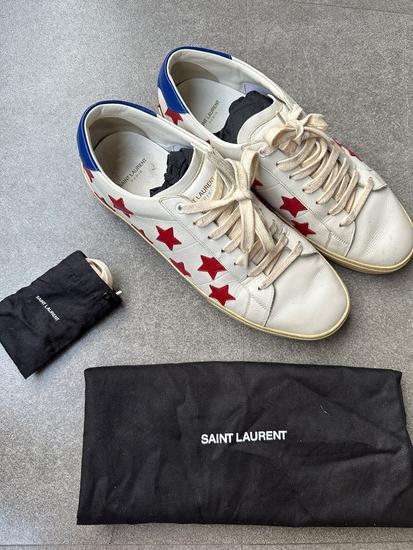 MUŠKE SAINT LAURENT CALFSKIN STAR COURT PATIKE