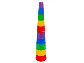 Plastična igračka za slaganje Zanimljiva piramida 10 el. 9x9x41cm ( 035110 )