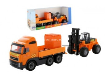 Igračka za decu kamion sa viljuškarom narandžasta ( 036858 )