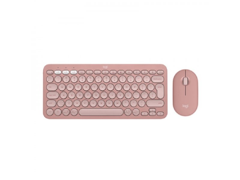 LOGITECH PEBBLE2 WIRELESS COMBO US TASTATURA I MIŠ ROZE