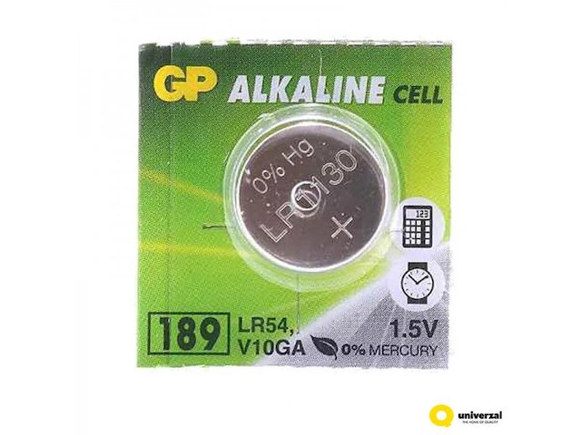 Baterija alkalna dugmasta GP LR54 1.5V