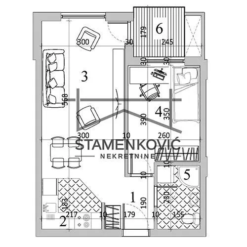 Prodaja, jednosoban stan, 42m2, Podbara, Novi Sad, Novi Sad