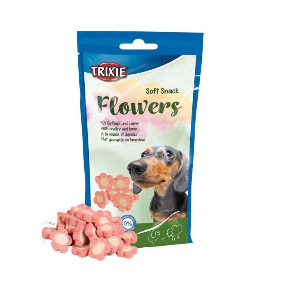 Trixie Soft Snack Flowers sa jagnjetinom i živinom 75g