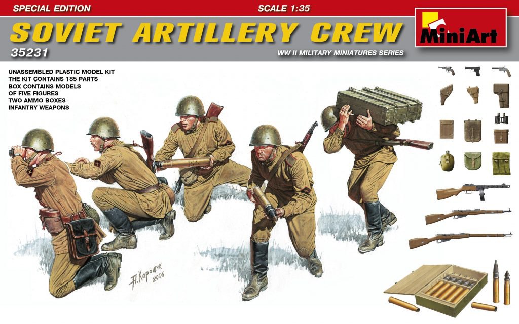 MINI ART 1/35 Soviet Artillery Crew Special Edition WW2 Military Miniatures Series