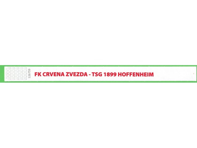 Crvena zvezda - Hofenhajm 03.12.2020. Trakica