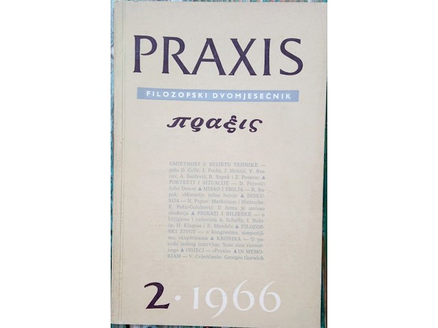 Praxis, br. 2, god.1966, tema: Umetnost u svetu tehnike