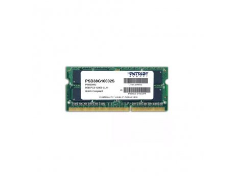 PATRIOT SODIMM DDR3 8GB 1600MHZ SIGNATURE PSD38G16002S CENA