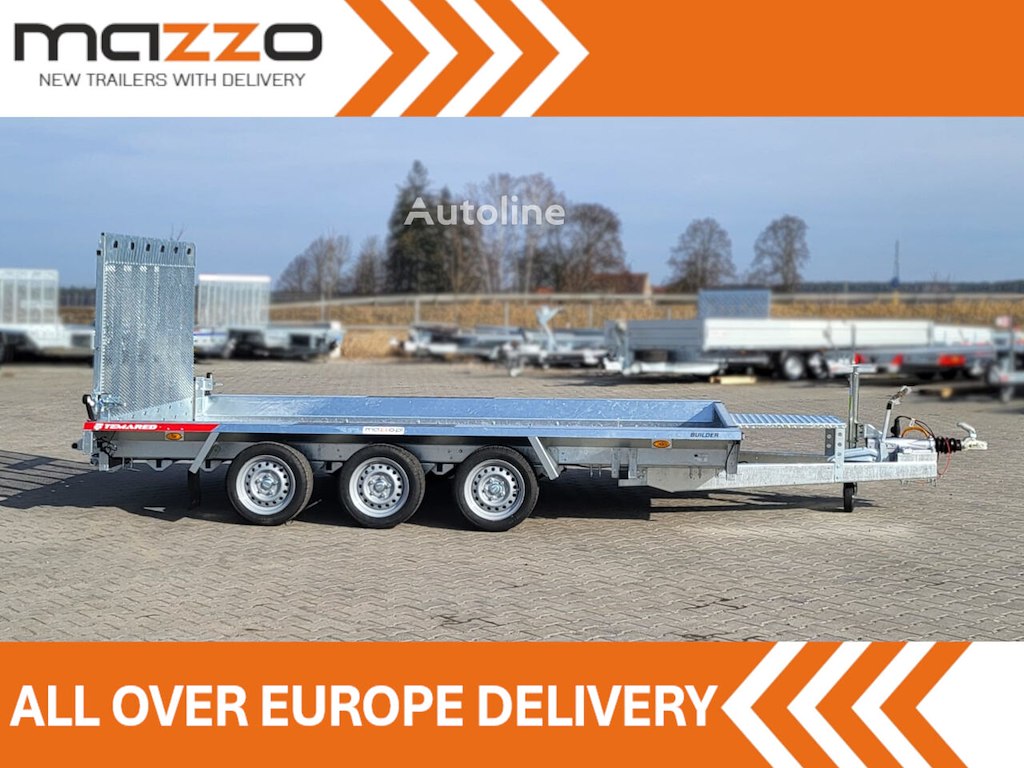 Nova Temared BUILDER 4018 400x180cm 3 axles mini excavator trailer GVW 3500kg prikolica za građevinske strojeve