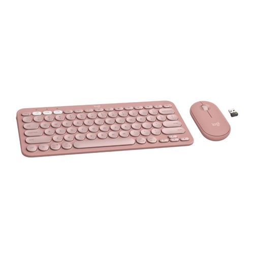 LOGITECH Pebble2 Wireless Combo US tastatura i miš roze