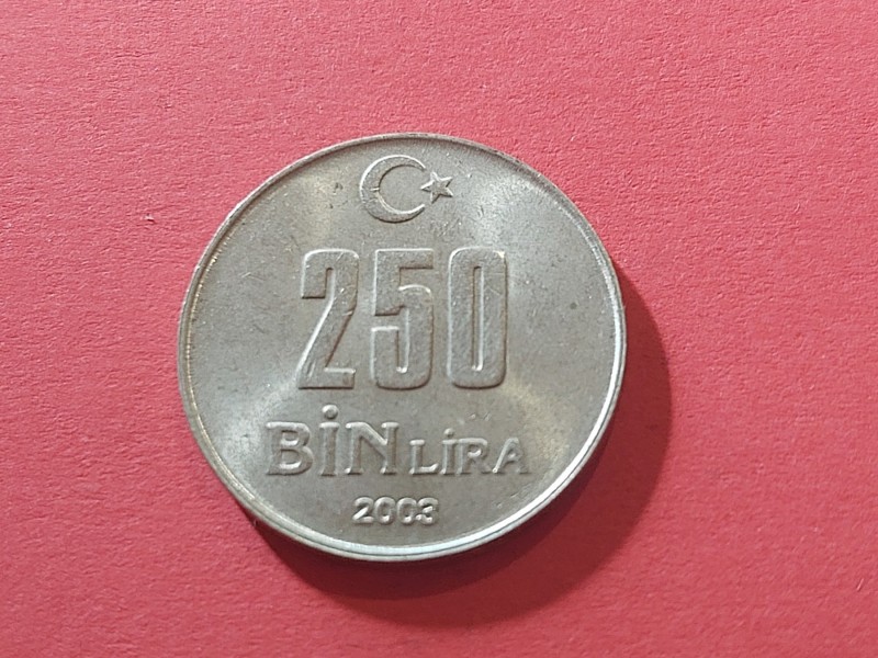 Turska - 250 lira 2003 god