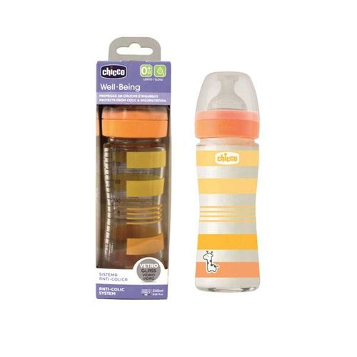 Chicco Wb Staklena Flašica 240Ml, Silikon,Uni.