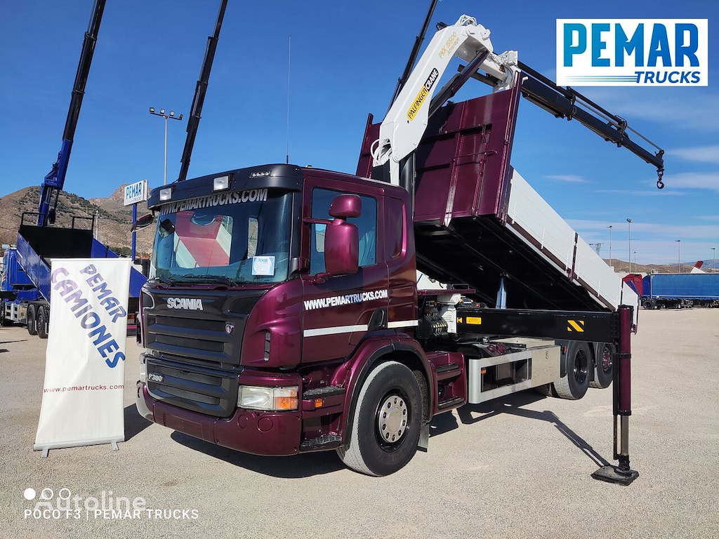 Scania P 380 6X2 GRUA PKK 15500 BASCULANTE EURO 5 kiper